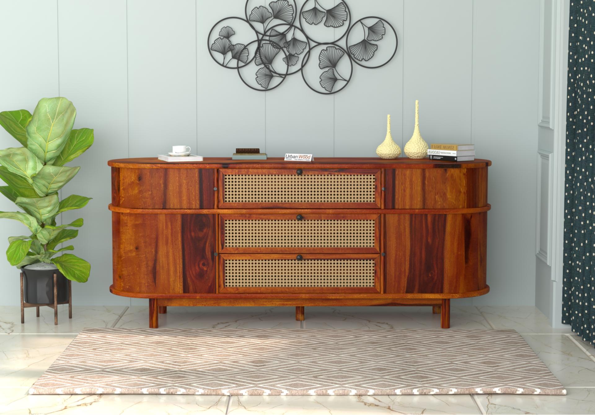 Buy Arya Storage Cabinet (Honey Finish) Online in India | UrbanWood